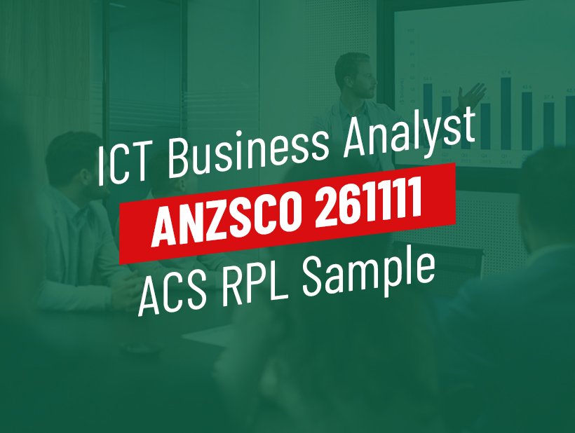 ACS RPL Sample for ICT Professionals | RPL assessment by ACS