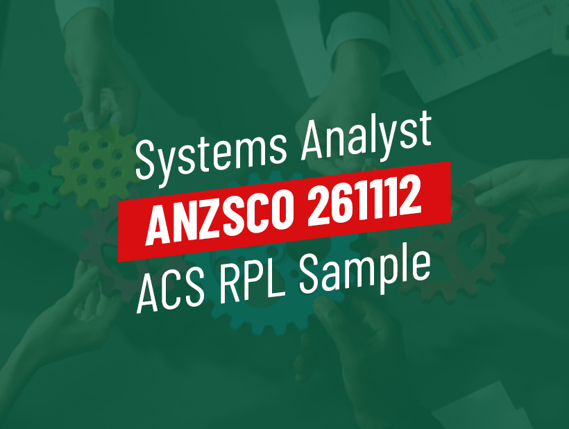 ACS RPL Sample for ICT Professionals | RPL assessment by ACS